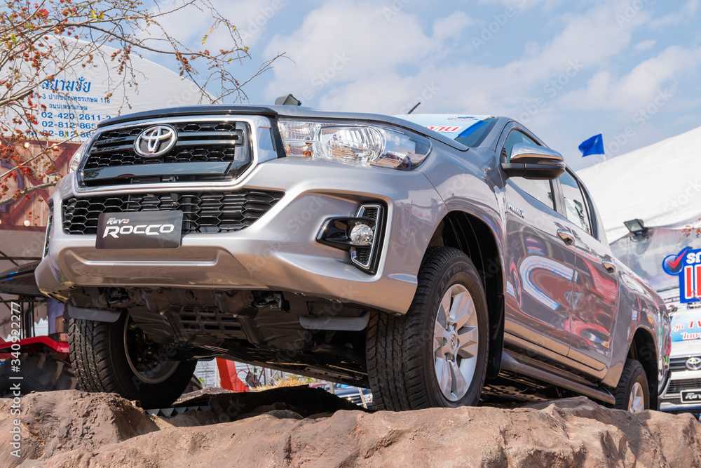 Pickup Truck Car Toyota Hilux Revo Rocco on display Stock Photo | Adobe ...