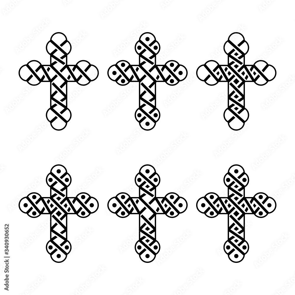 Orthodox Cross Collection. Illustration collection of orthodox cross as ...