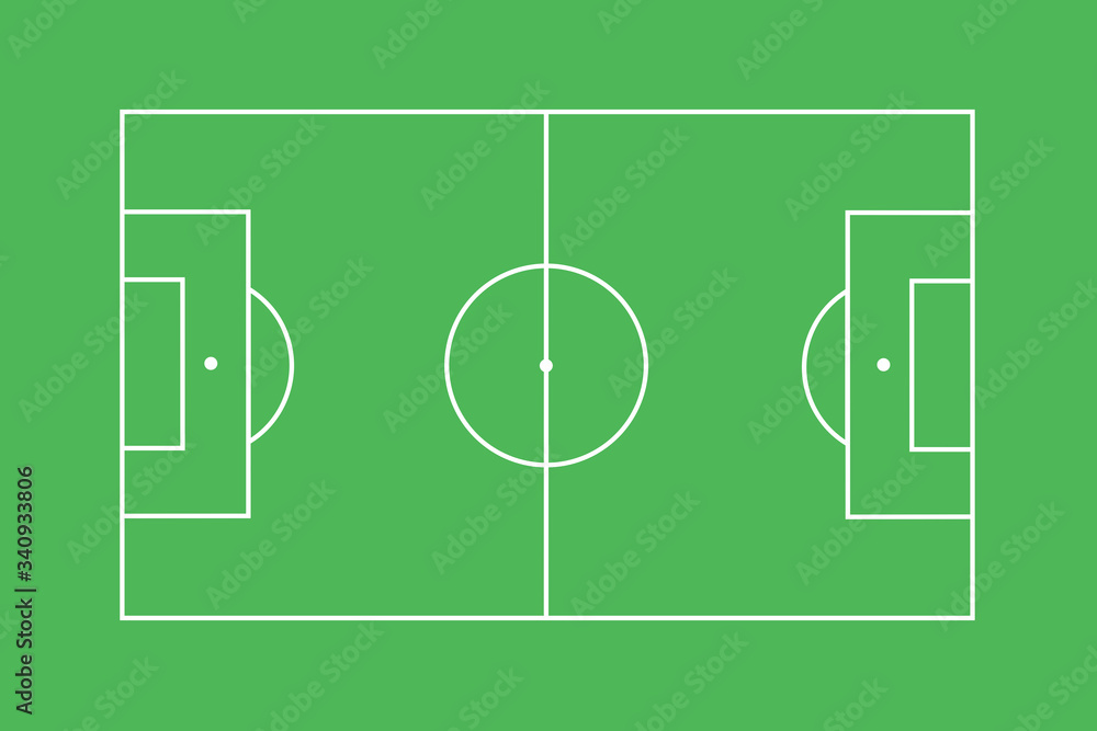 Football pitch and soccer field - playground for playing sport. Vector ...