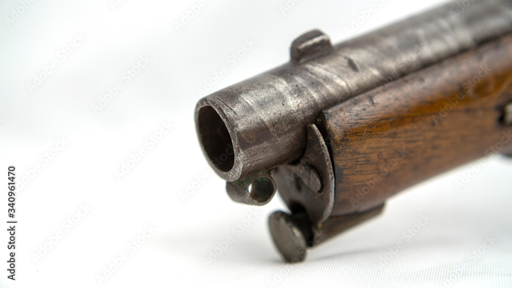 Antique Colonial Percussion Pistol, believed to be local militia issue ...