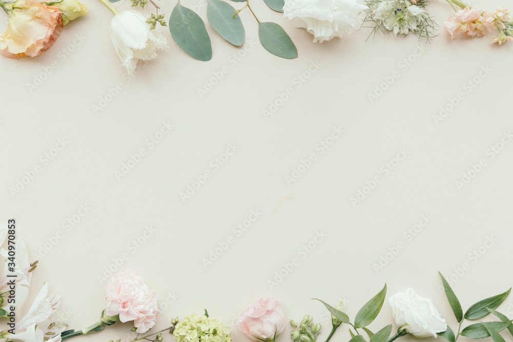 Blank floral card Stock Photo | Adobe Stock