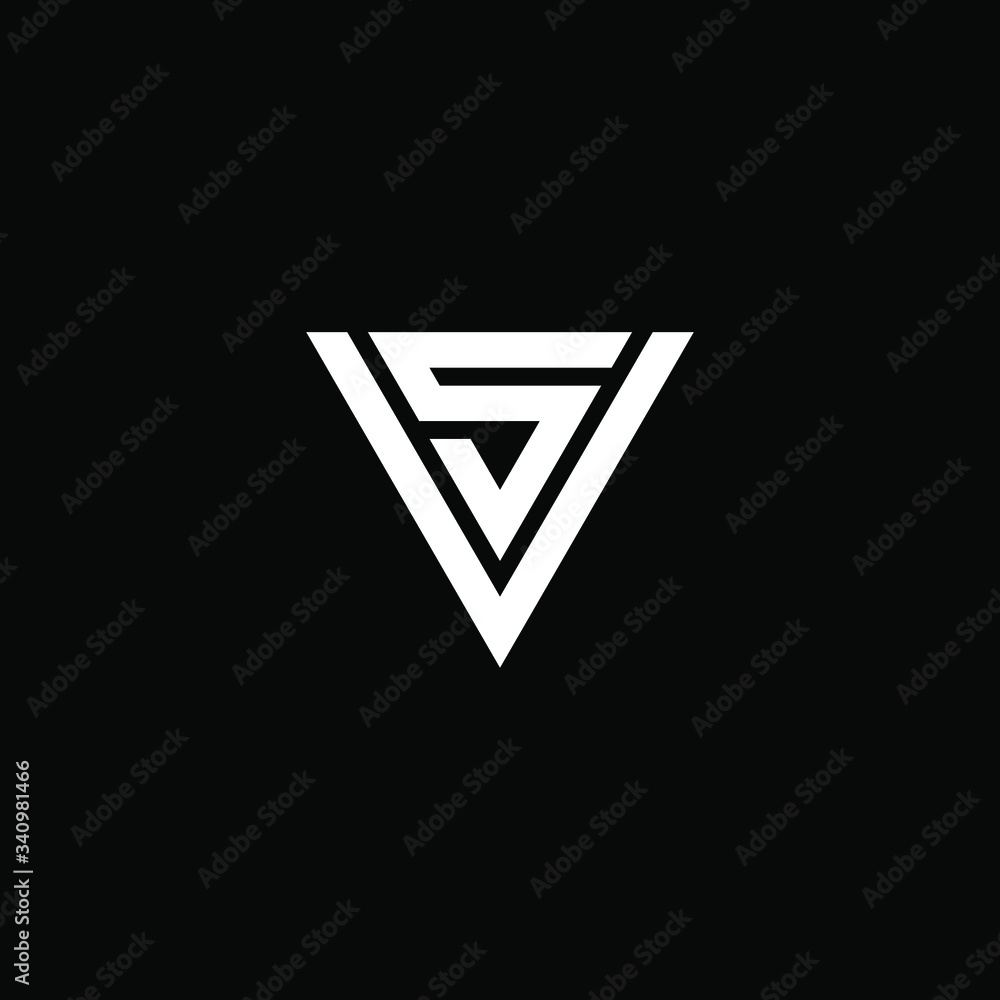 SV LETTER VECTOR LOGO ABSTRACT Stock Vector | Adobe Stock