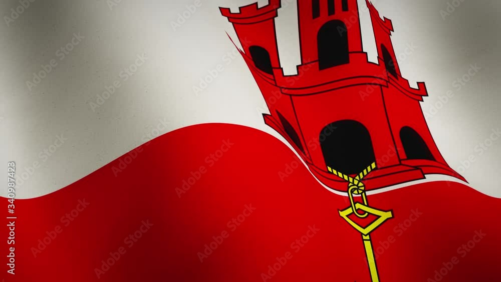Gibraltar background flag waving democracy emblem. Gibraltarian freedom ...