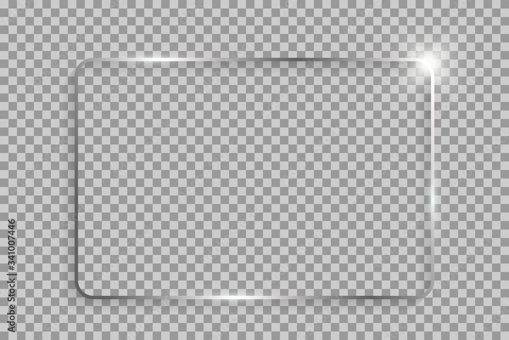 Silver shiny rectangle frame with shadows and highlights isolated on a ...