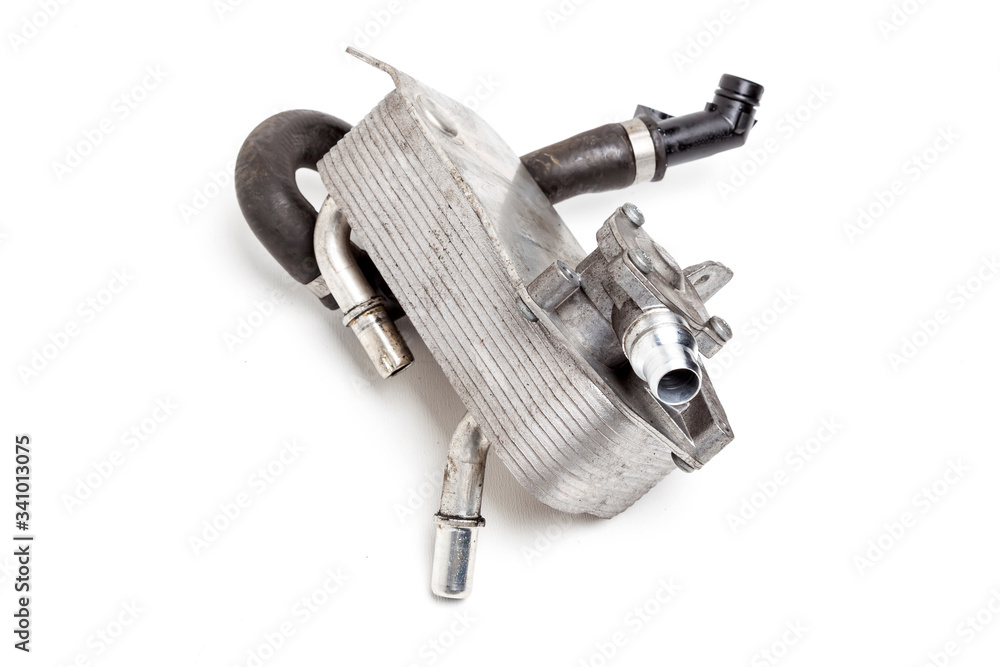 Gearbox heat exchanger - radiator, with metal chrome elements and black ...