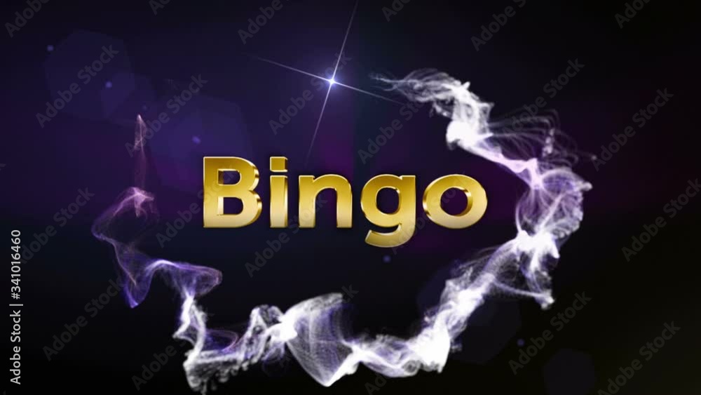 BINGO Text Animation, Rendering, Background, Loop, 4k vídeo do Stock ...