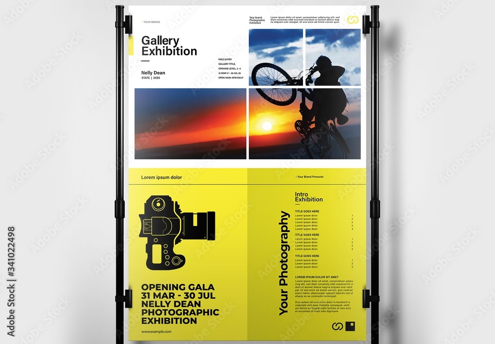 Photography Exhibition Poster Layout Stock Template | Adobe Stock