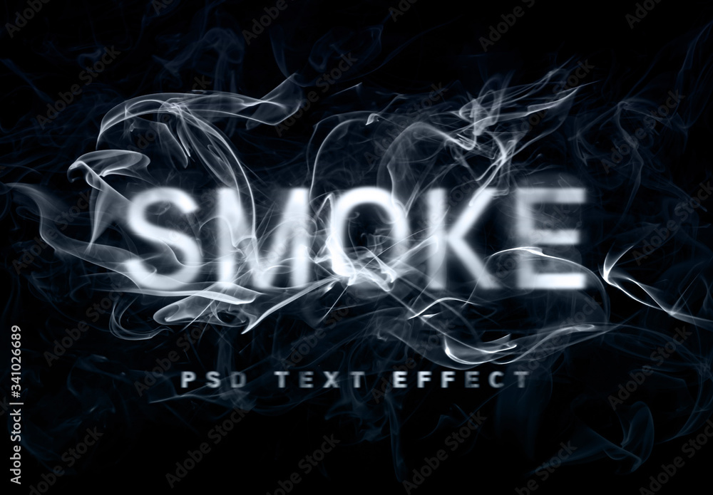 Smoke Text Effect Mockup Stock Template | Adobe Stock