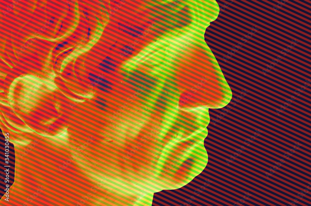 Statue of Guy Julius Caesar Octavian Augustus. Creative concept ...