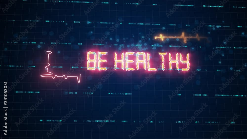 Cheers, text. Futuristic background with cardiogram and medical terms ...