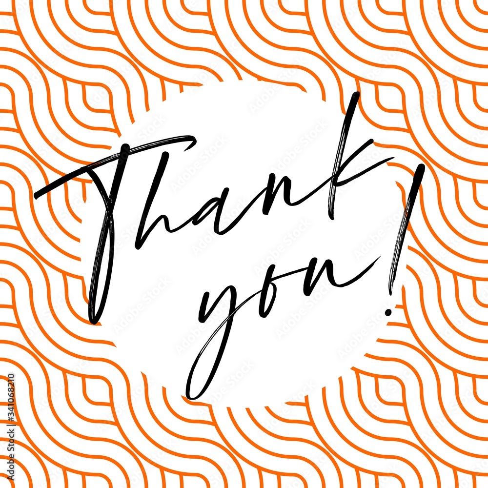 Thank You Card. Hand Written Lettering for Title, Heading, Photo ...