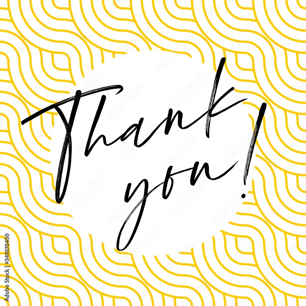 Thank You Card. Hand Written Lettering for Title, Heading, Photo ...