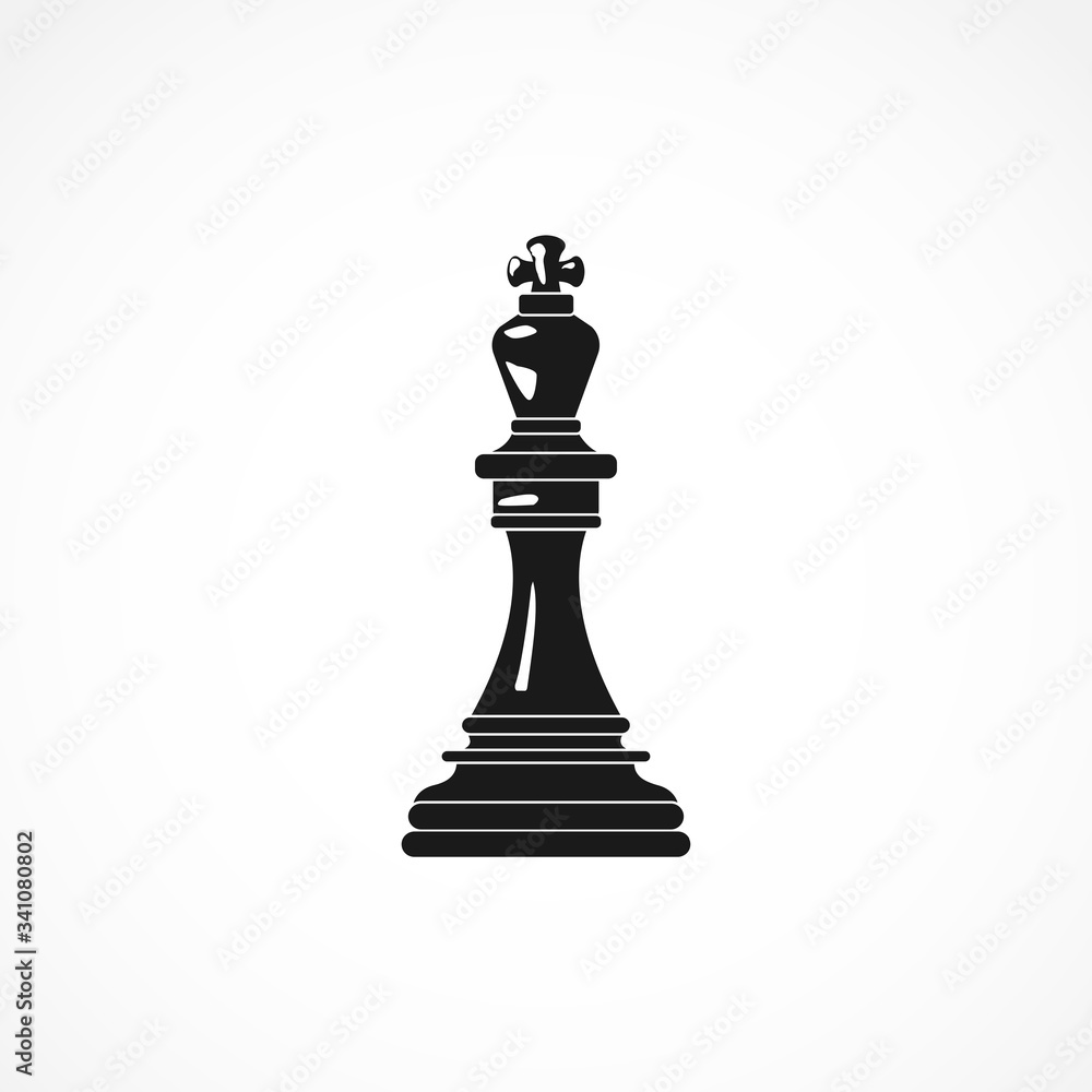 King Chess piece icon. Chess icon on white background for web and ...