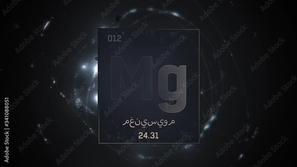 Vidéo Stock Magnesium as Element 12 of the Periodic Table. Seamlessly ...
