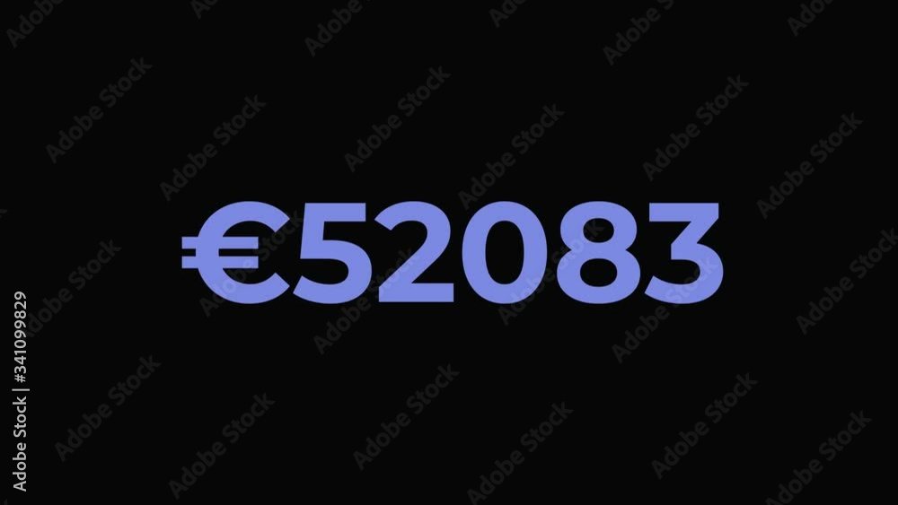 Euro growth timer up to 100000 , hundred thousand Euro Money Countdown ...