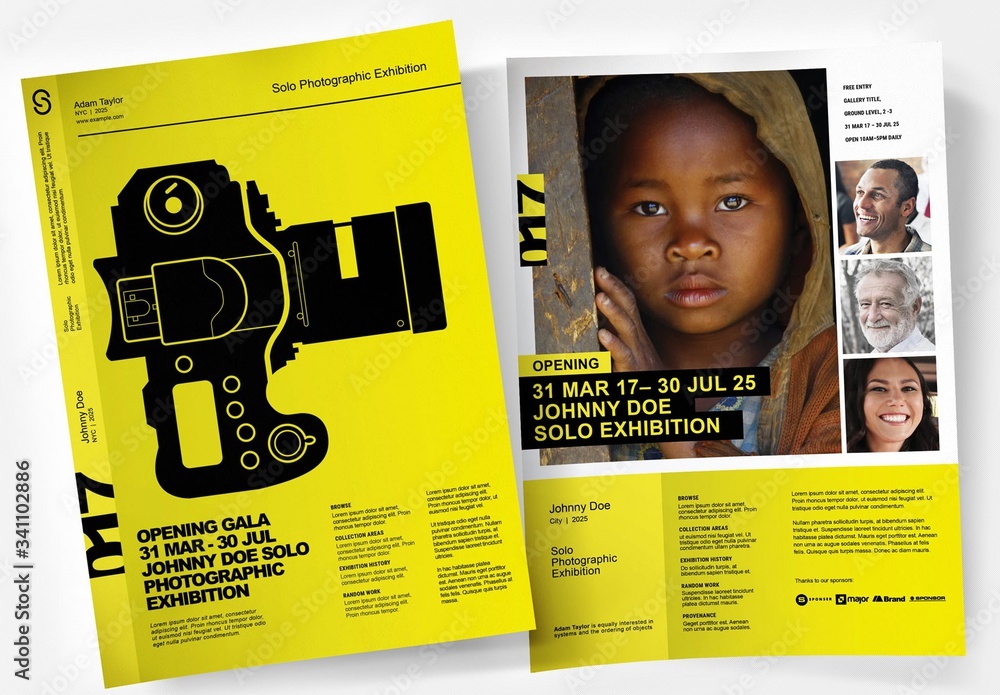 Photography Exhibition Poster Layouts Stock Template | Adobe Stock