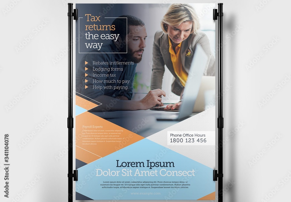 Simple Business Poster Layout Stock Template | Adobe Stock