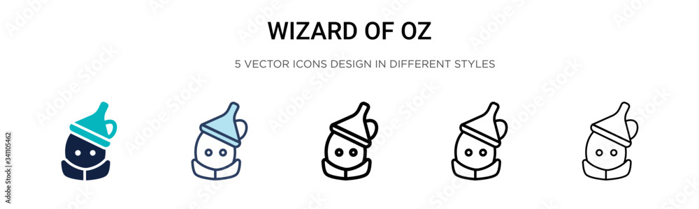 Wizard of oz icon in filled, thin line, outline and stroke style ...
