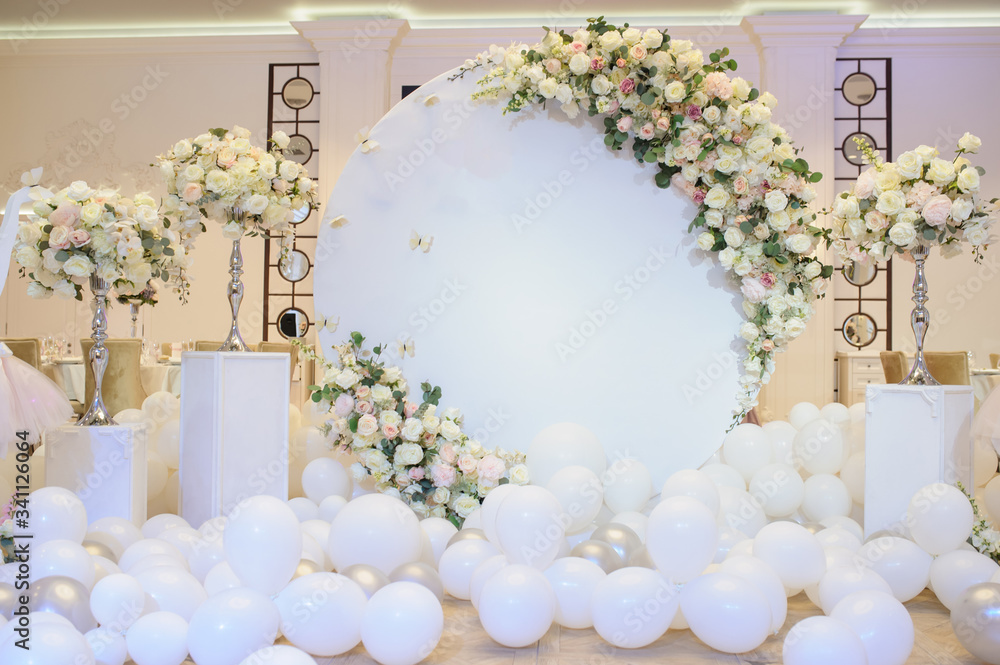 Wedding party photo booth zone Stock Photo | Adobe Stock