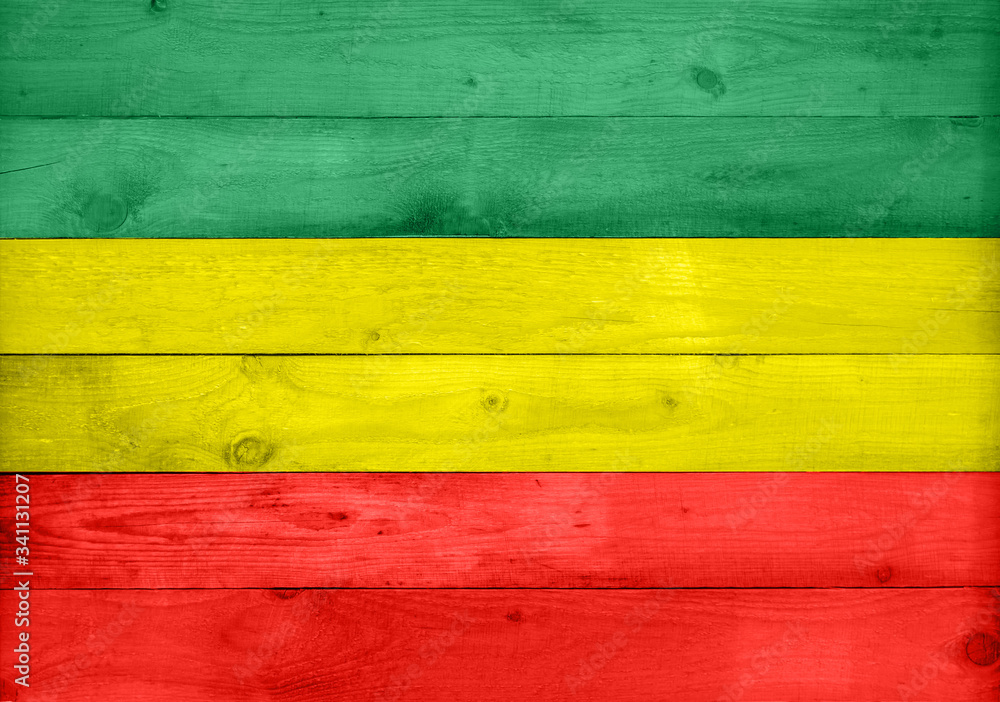 Wooden surface texture background in rasta colors Stock Photo | Adobe Stock