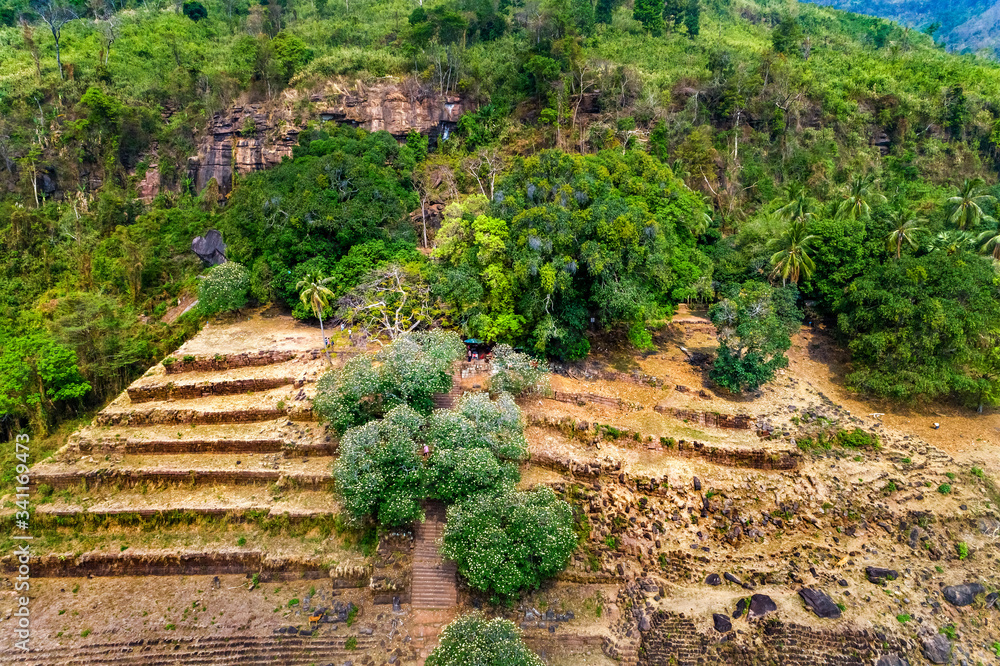 Wat Phou is a relic of a Khmer temple complex in southern Laos. Wat ...