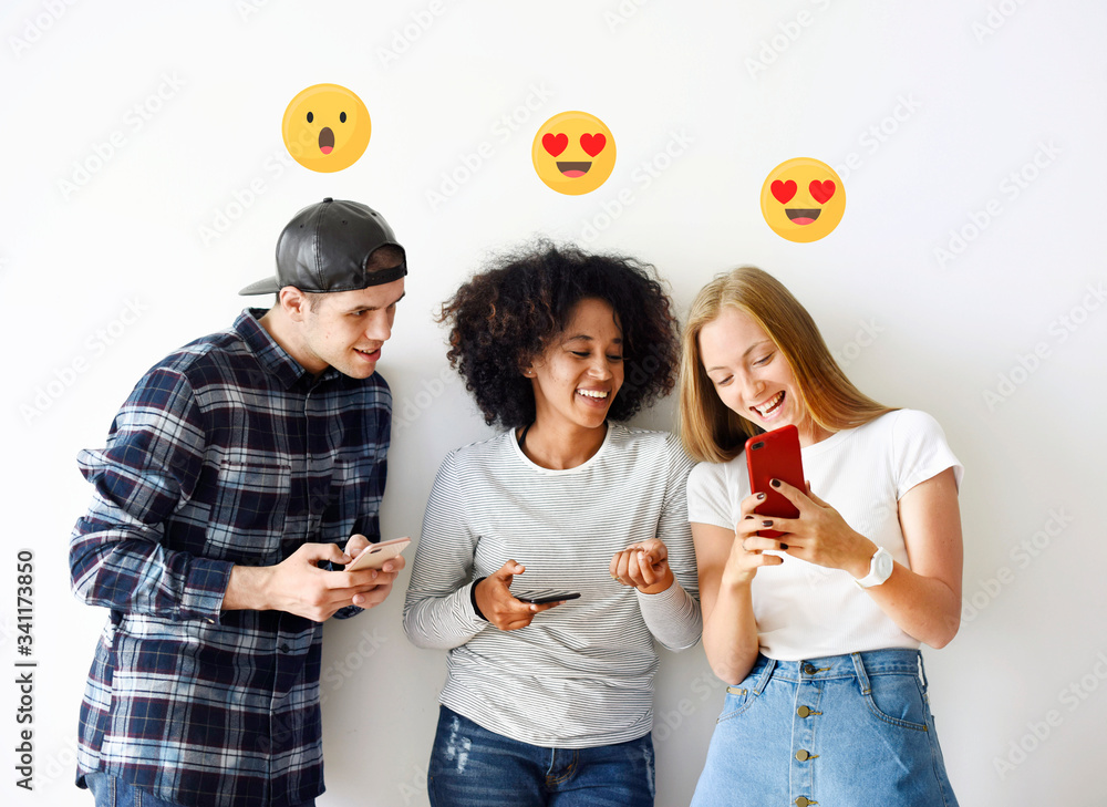 Teens sharing viral content Stock Photo | Adobe Stock