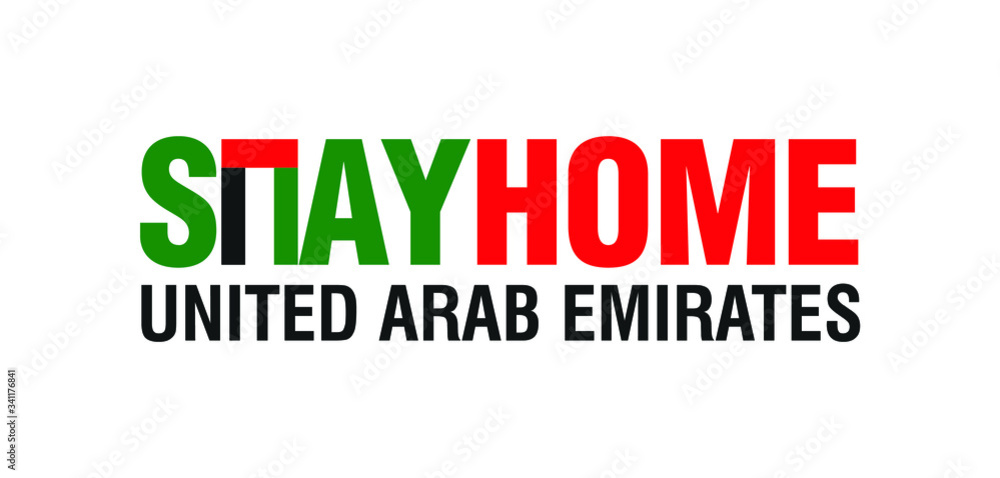Stay Home in arabic text. Against and Fight Coronavirus Covid-19 ...