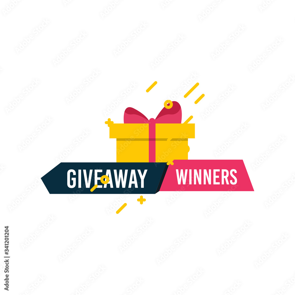 Giveaway winners template design for social media post, surprise ...