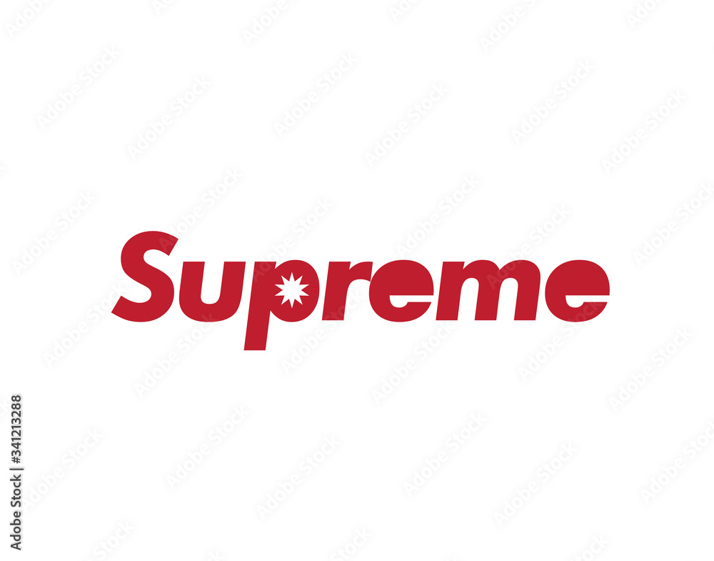 Supreme logo design isolated. Vector illustration. Stock Vector | Adobe ...