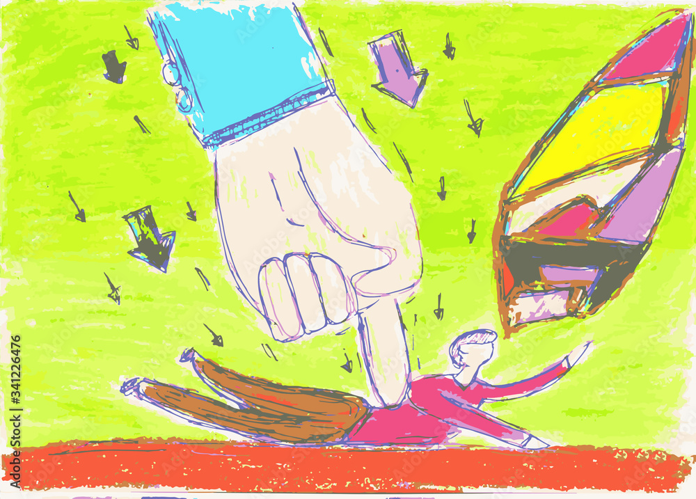 Expressive Street Art: Abstract Graffiti Illustration Depicting an ...