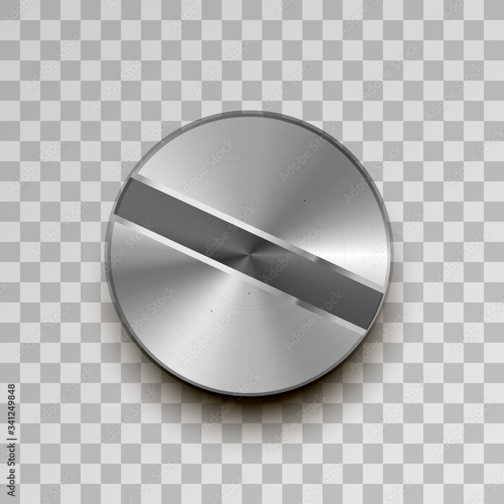 Realistic metal screw on transparent background Stock Vector | Adobe Stock