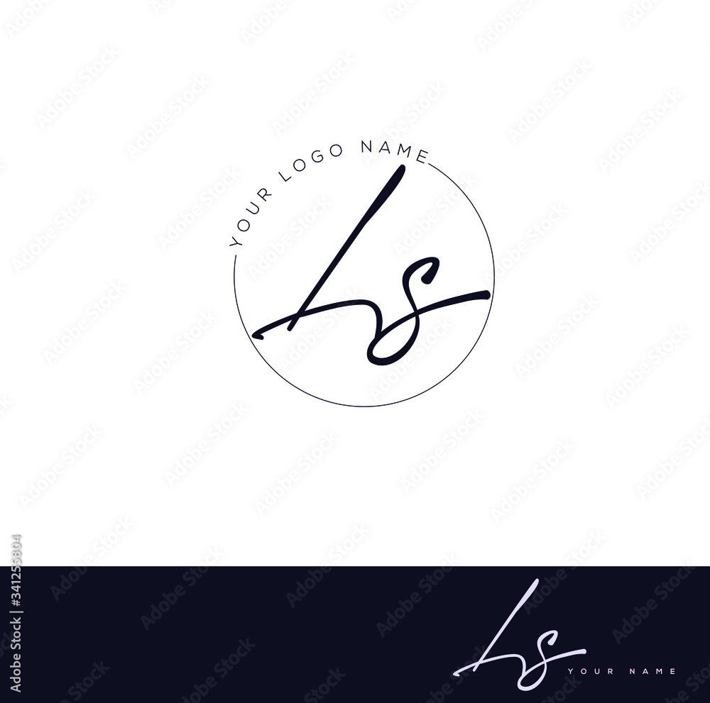 L S LS Initial letter handwriting and signature logo. Stock Vector | Adobe Stock