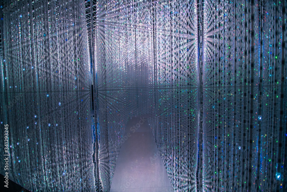 SINGAPORE - February, 2020: Crystal Universe ,the art installation of ...