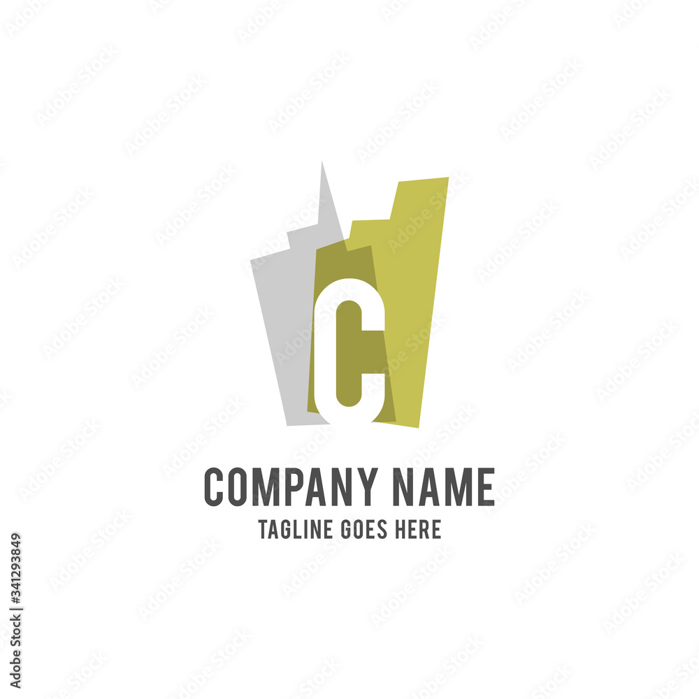 C Letter building logo vector design template Stock Vector | Adobe Stock