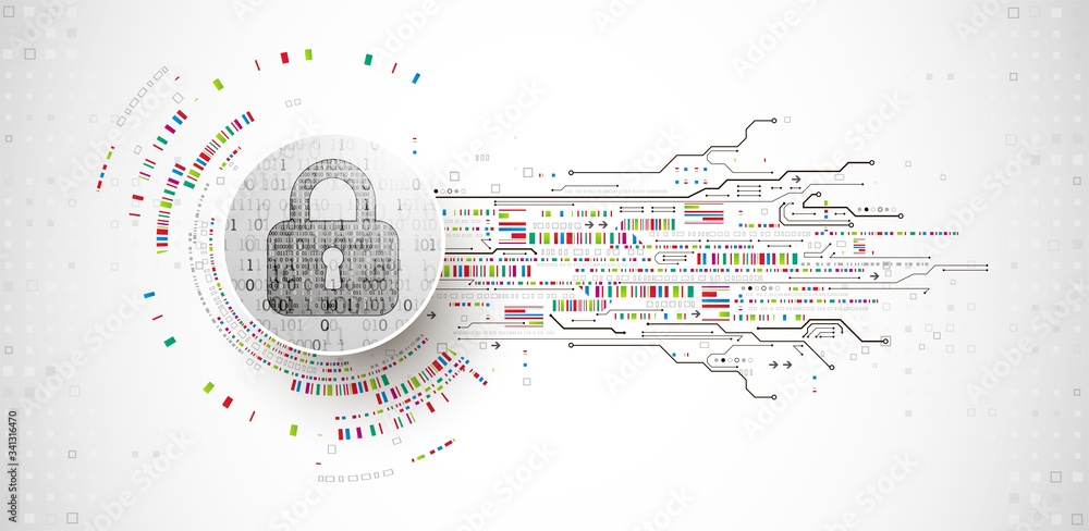Protection background. Technology security, encode and decrypt. Stock ...