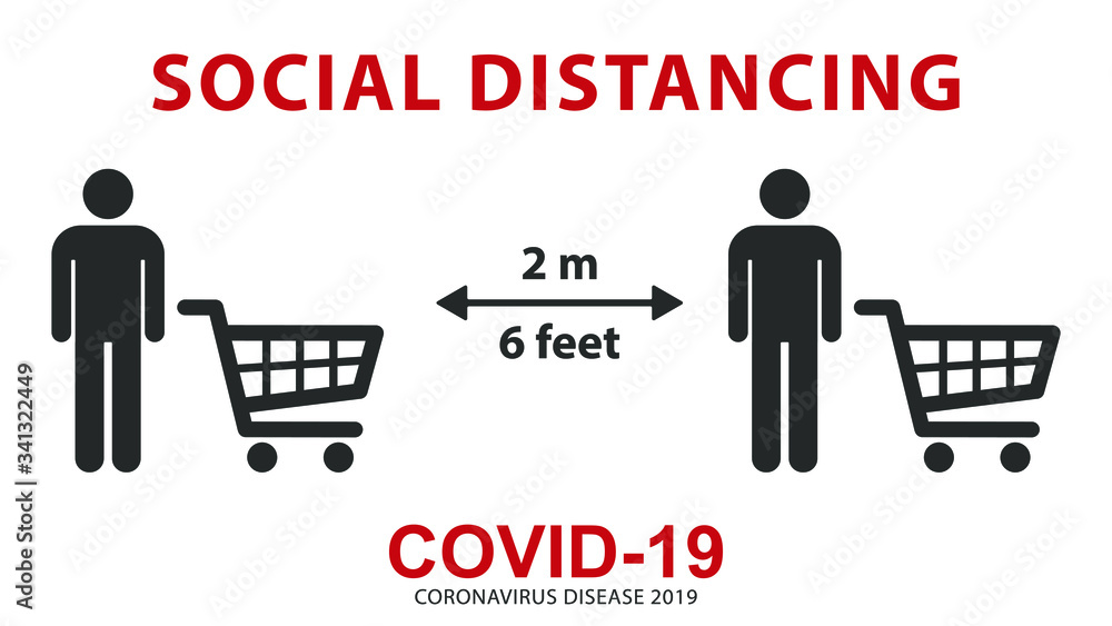 Keep distance sign icon. Coronavirus pandemic protective equipment ...