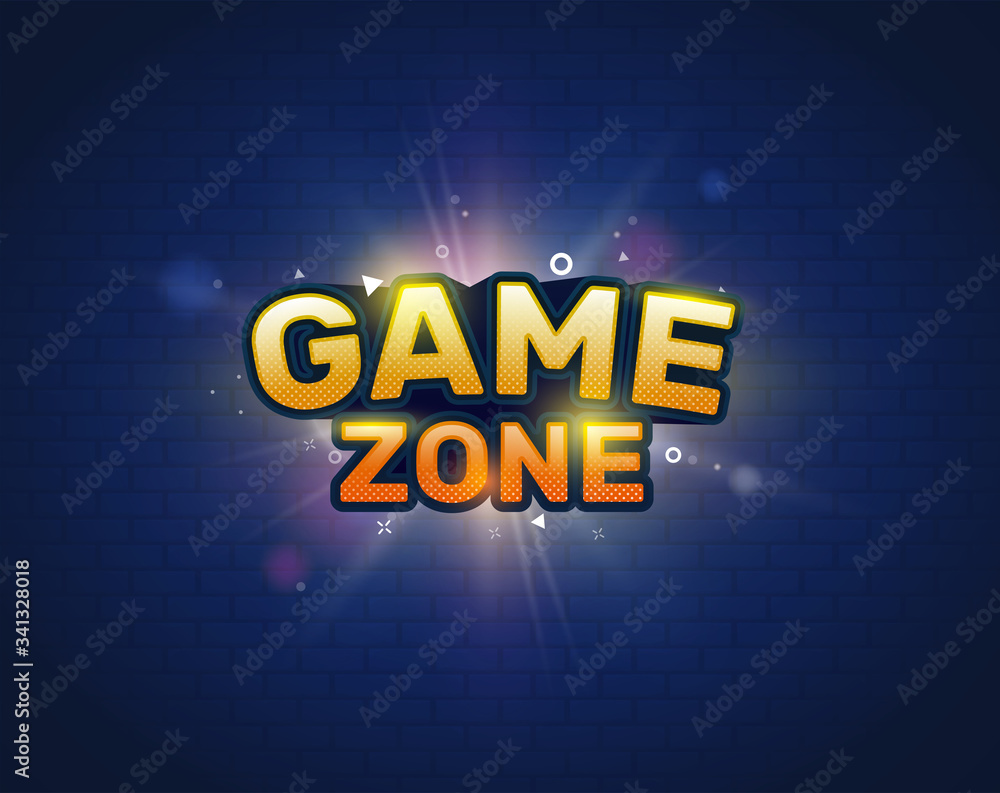Game zone entertainment banner. Game Logo. Vector illustration. Stock ...