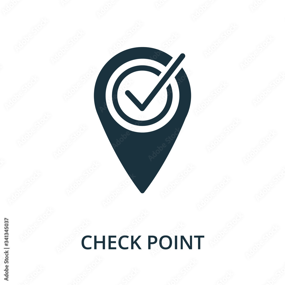 Check Point icon. Simple element from navigation collection. Filled ...
