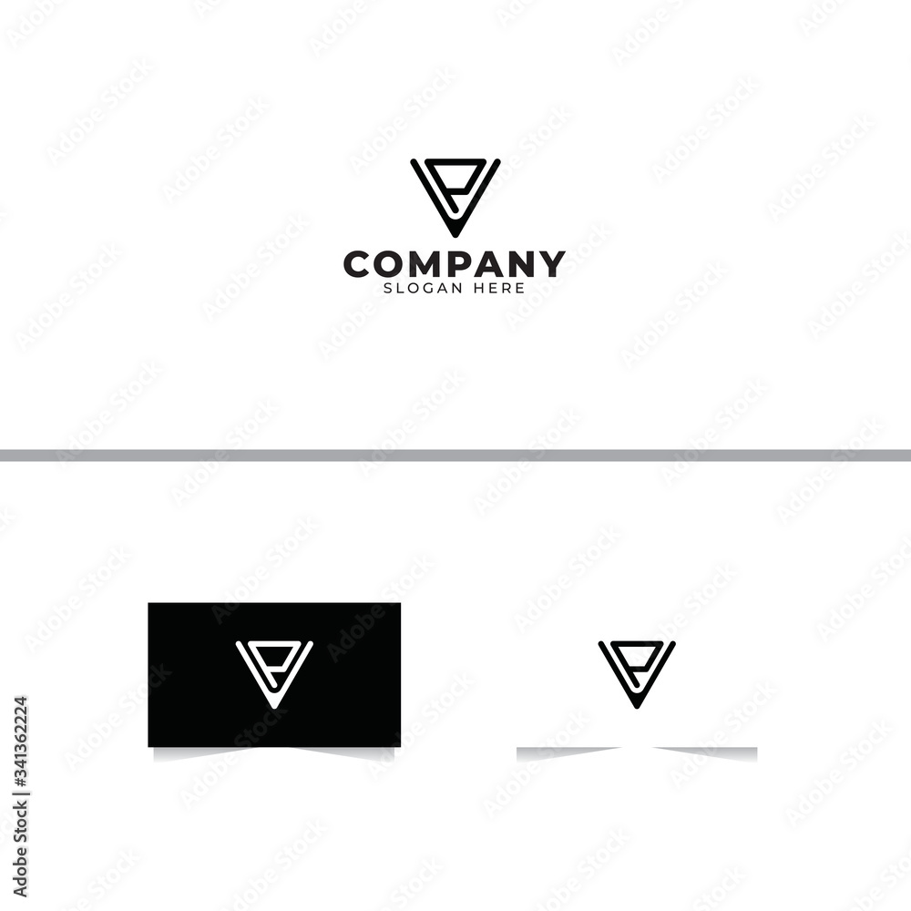 Letter V and P Logo Design Template Stock Vector | Adobe Stock