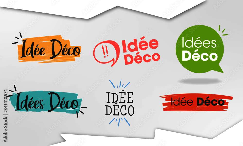 Idées déco - logo - sticker - label Stock Vector | Adobe Stock
