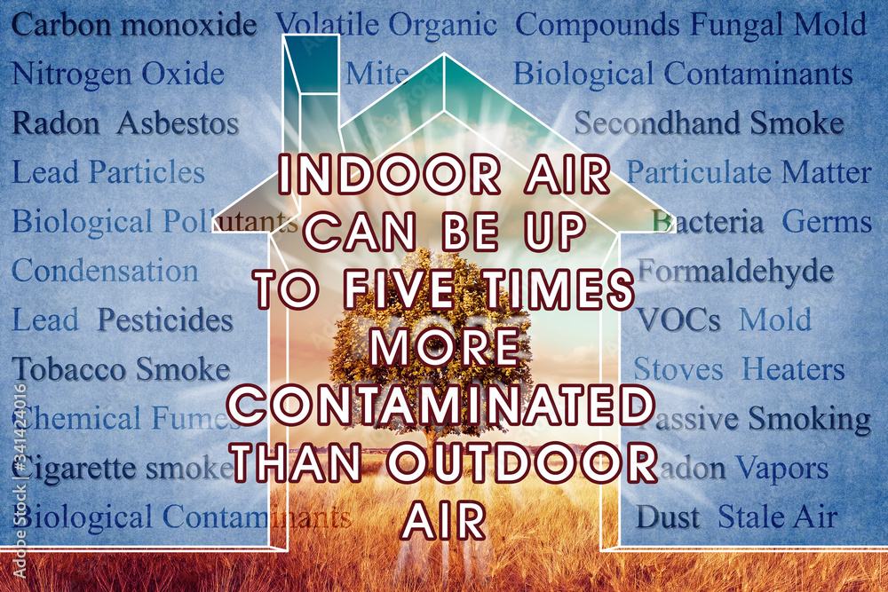 Indoor Air More Contaminated than Outdoor - concept image with the most ...