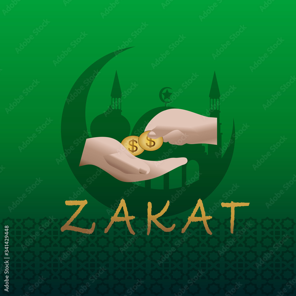 Zakat vector. Islamic content vector. Zakat is the sharing of wealth ...