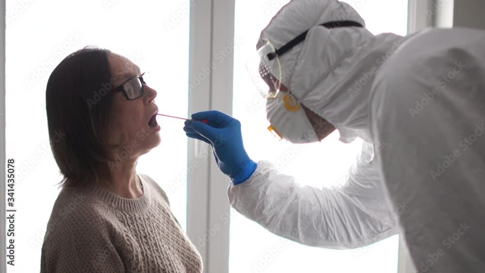 PCR diagnosis of coronovirus. Laboratory Assistant Microbiologist takes ...