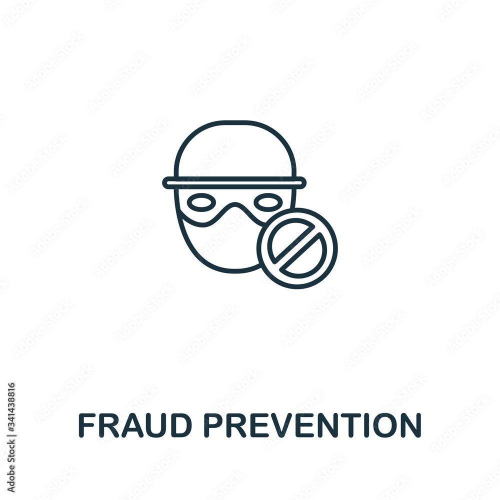 Fraud Prevention icon from artificial intelligence collection. Simple ...