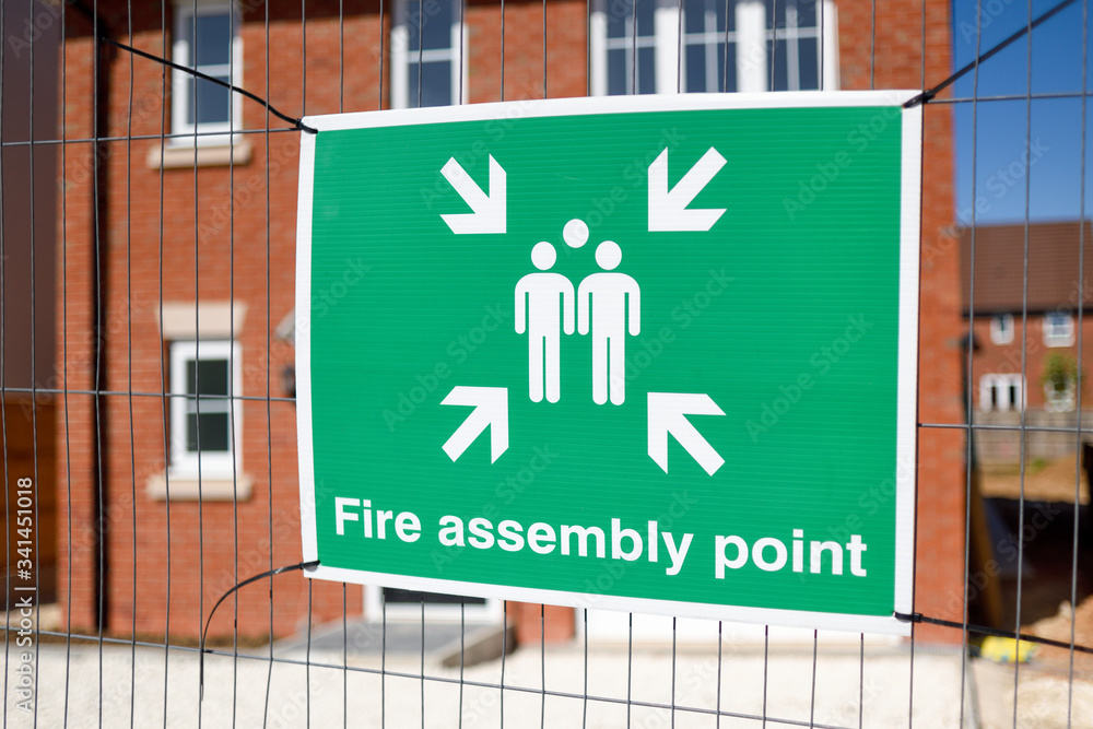 Construction Site Notices Health and Safety. Fire Safety assembly point ...