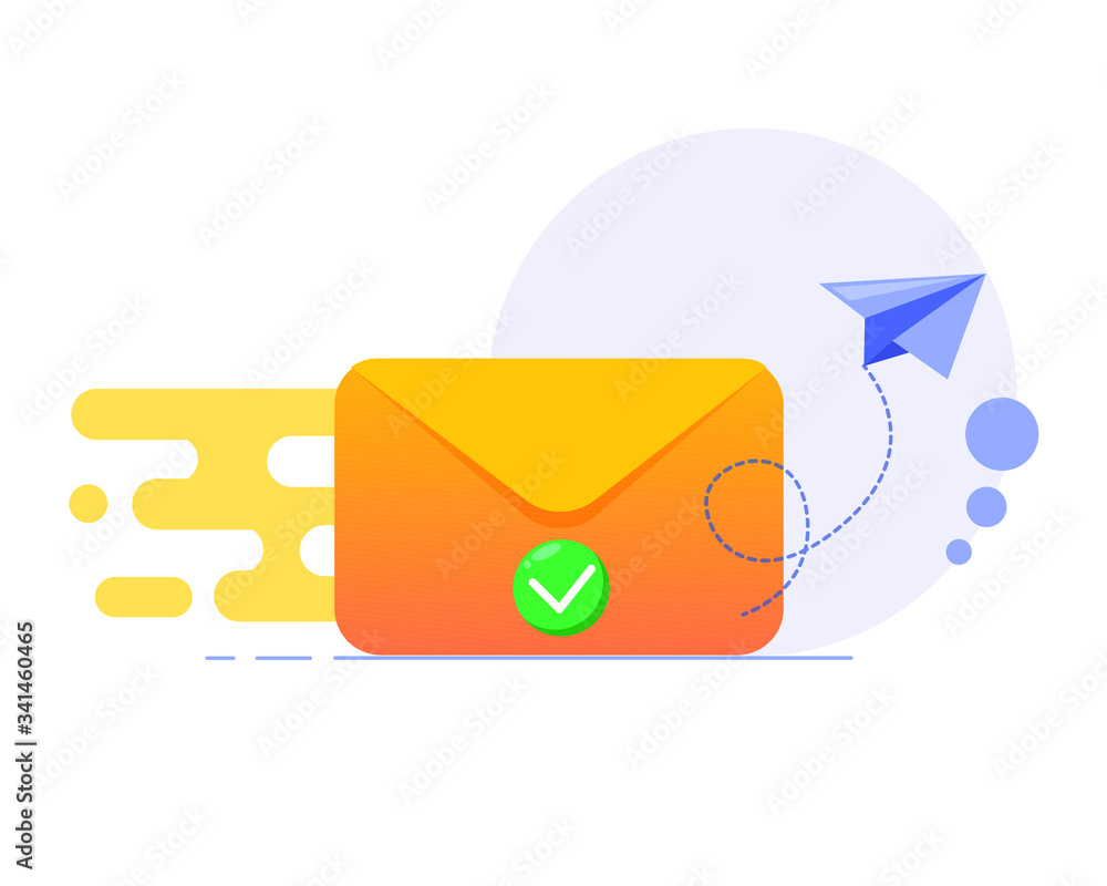 Email sent concept. Email marketing campaign. New email message ...