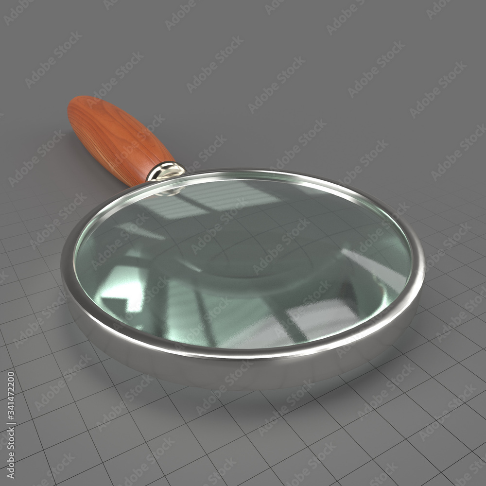 Magnifying glass Stock 3D asset | Adobe Stock