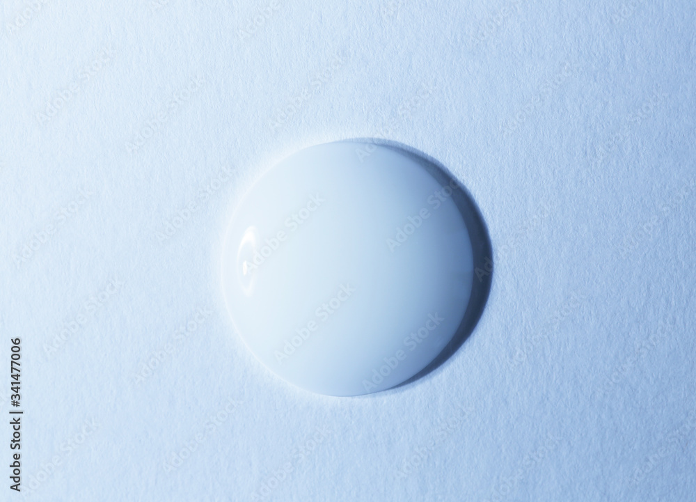 Transparent gel with bubbles close-up. Smear of face gel cream. The ...