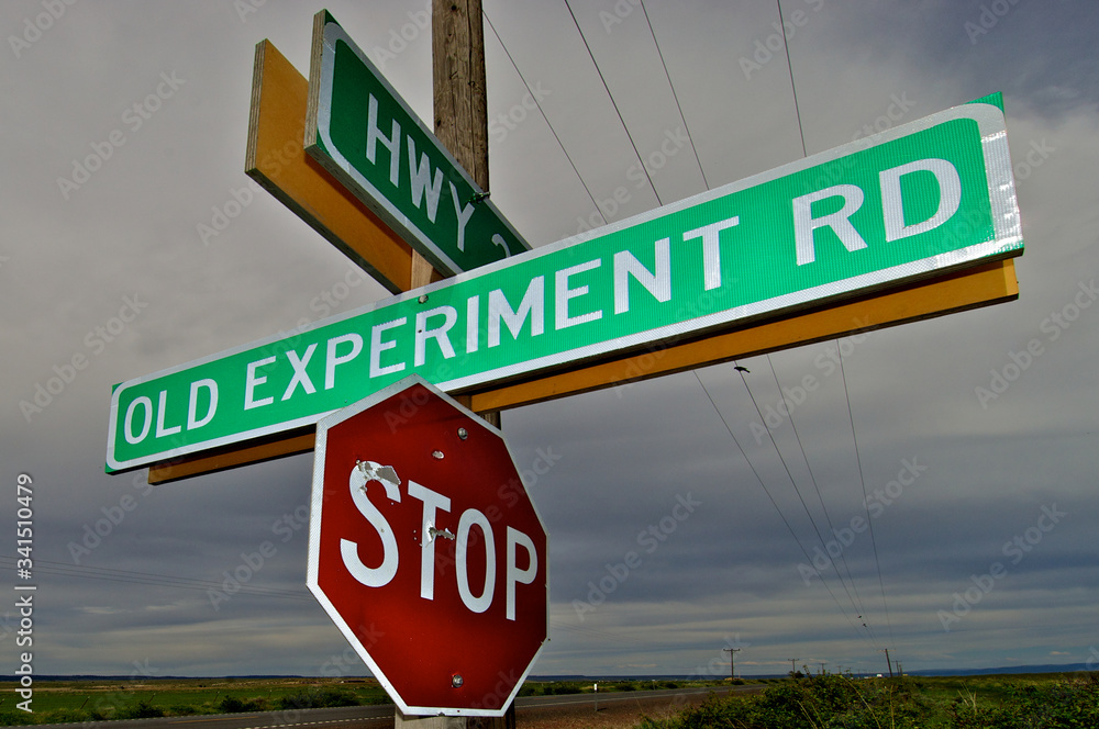 Stop at Old Experiment Road and Highway 20, Oregon What type of ...