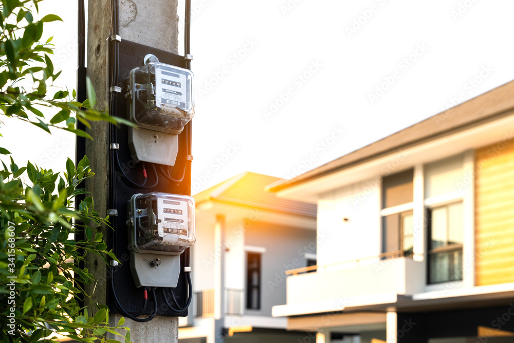 Watthour meter amp of electricity meter for house with new home under ...